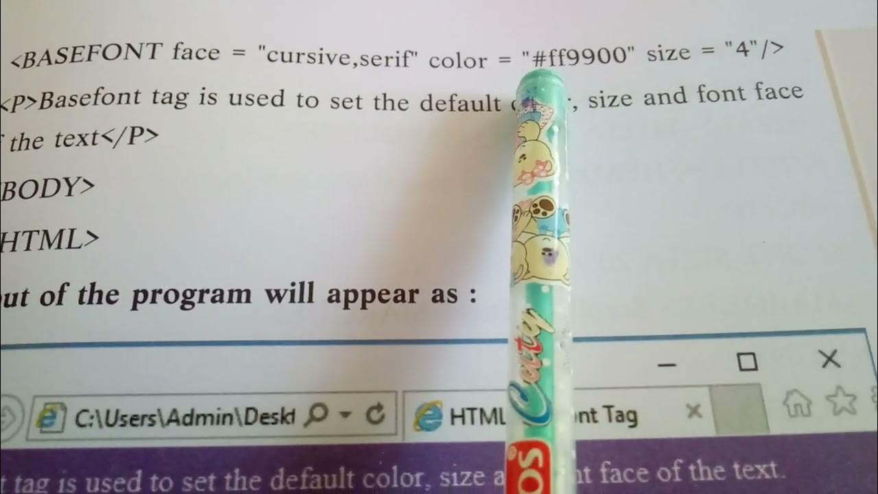 Class 8th, L 6 HTML Basefont & Marquee tag - YouTube