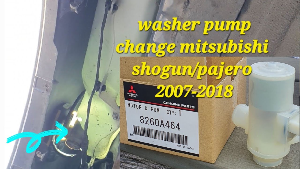 window screen washer pump change on mitsubishi shogun/pajero 2007-2016 ...