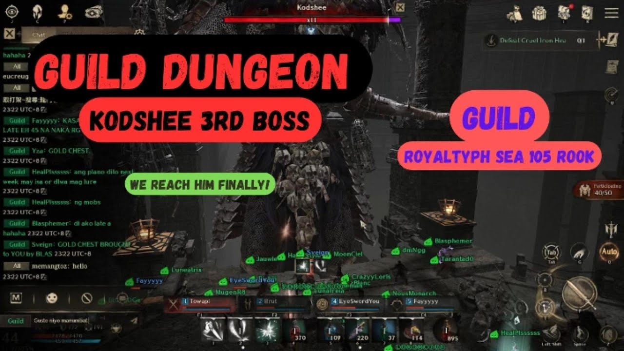 NIGHTCROWS GUILD DUNGEON (Rank 1 PH GUILD) [We made it to 3rd BOSS ...