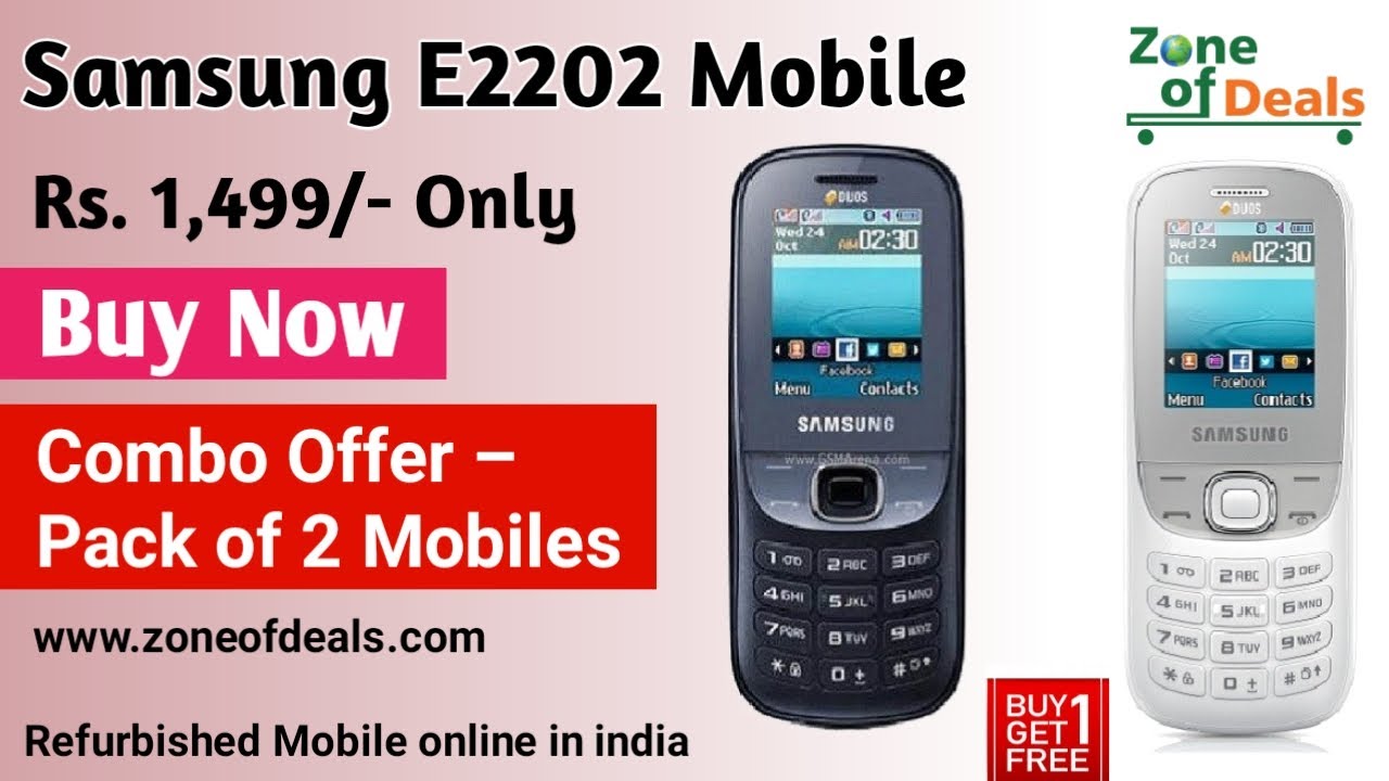Samsung GT E2202 - Samsung Keypad Phone - Mobile Combo Offer ...