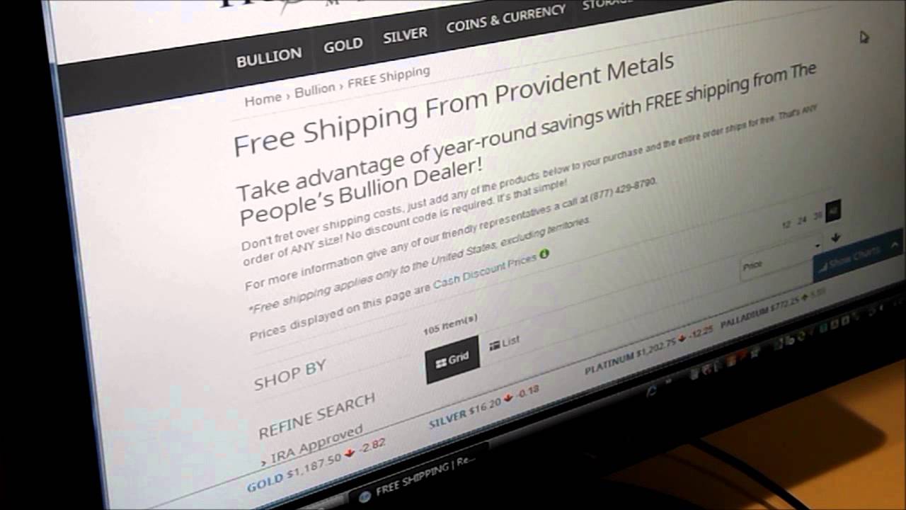 PROVIDENT METALS GOOD FREE SHIPPING DEAL. - YouTube