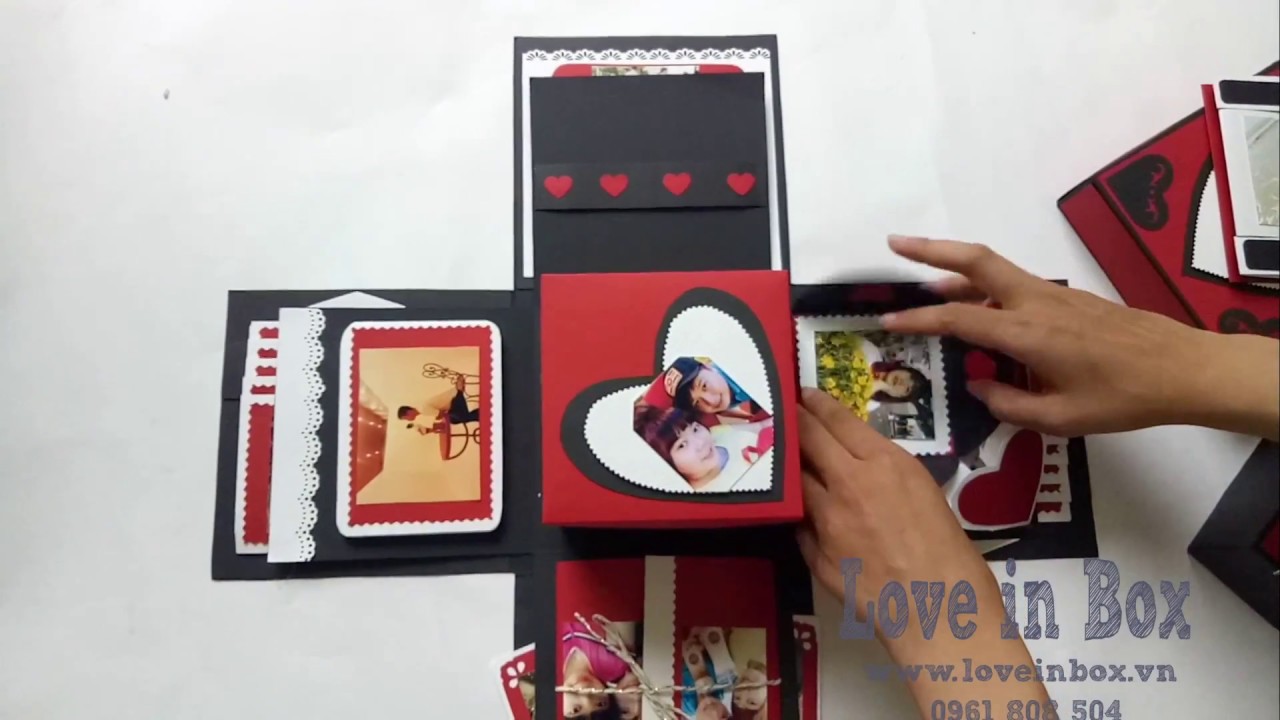 Love box - Exploding box - handmade - Love in Box - YouTube