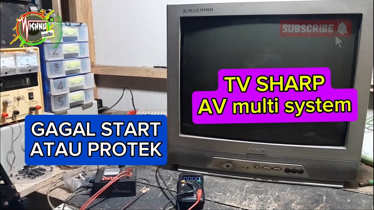 TV SHARP gagal start atau protek - YouTube