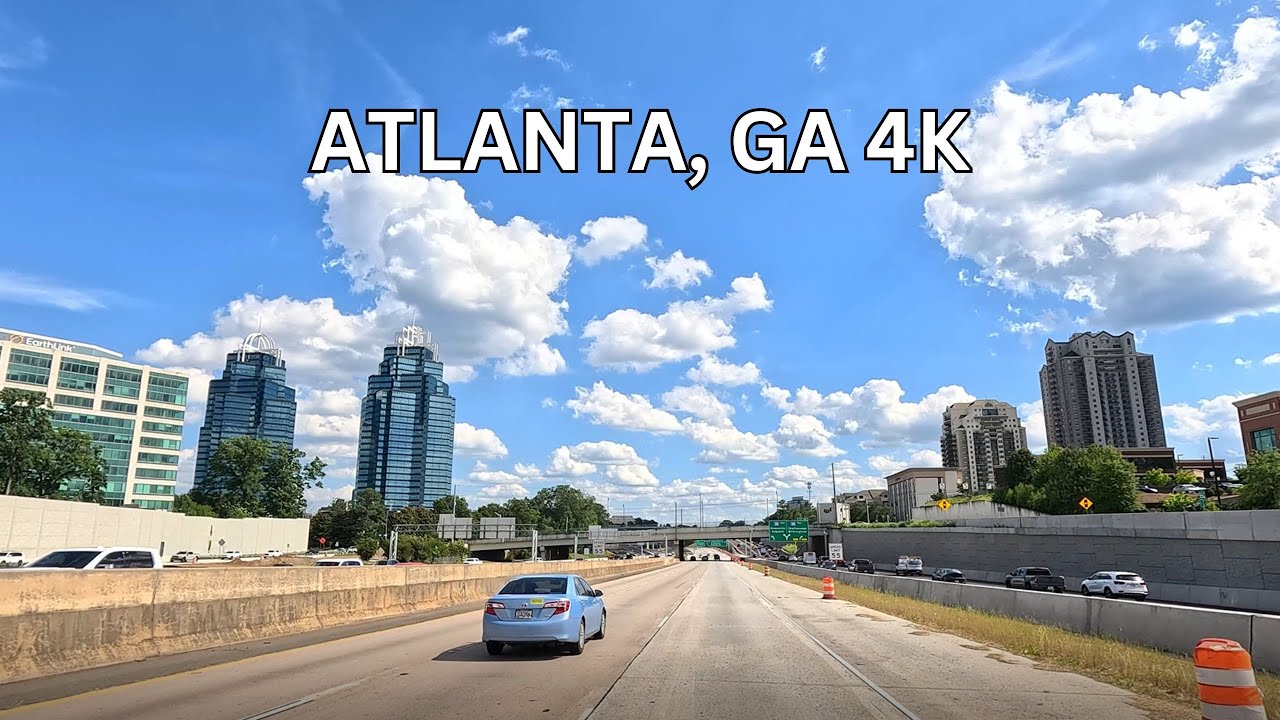 Atlanta 4K - Scenic Highway and City Drive - YouTube
