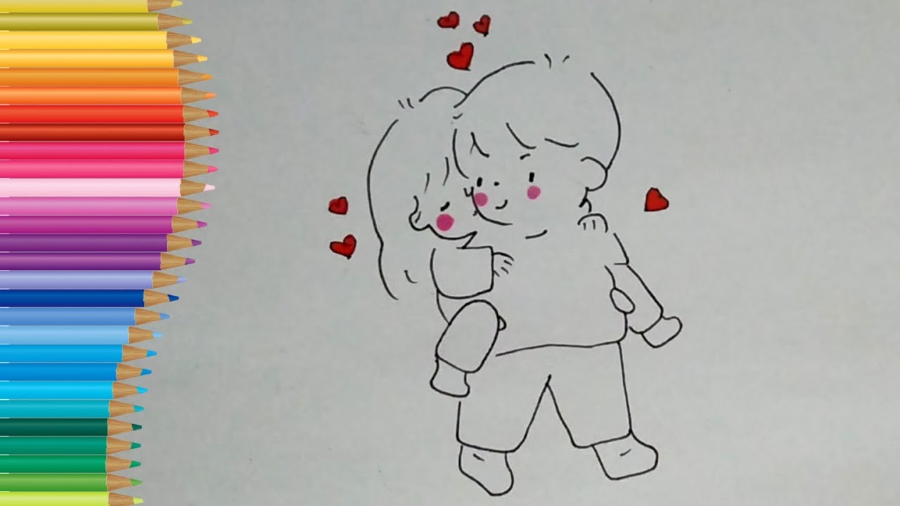 How To Draw Romantic Couple Drawing || Easy Drawing Ideas For Beginners ...