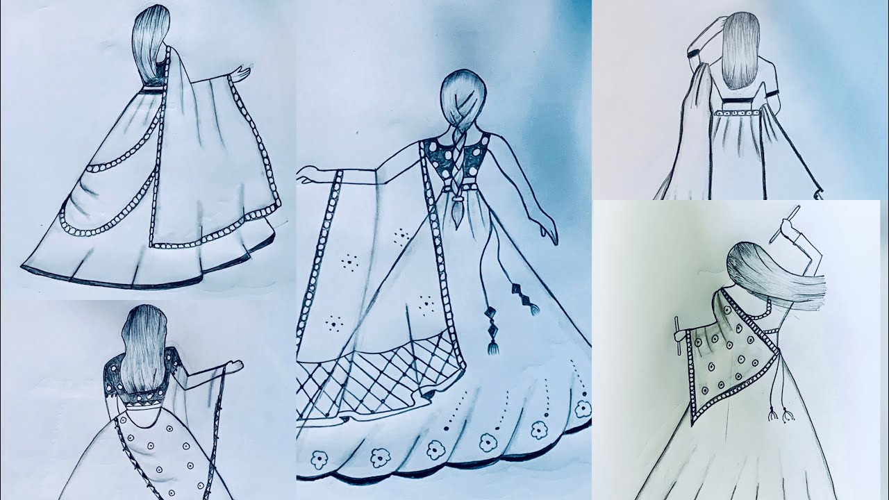 Best Navratri Special Drawing Of A Girl With Traditional Dress # ...
