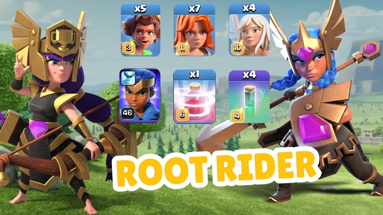 Root Rider Attack Strategy | Why This Troop Is Still That Much Strong ...
