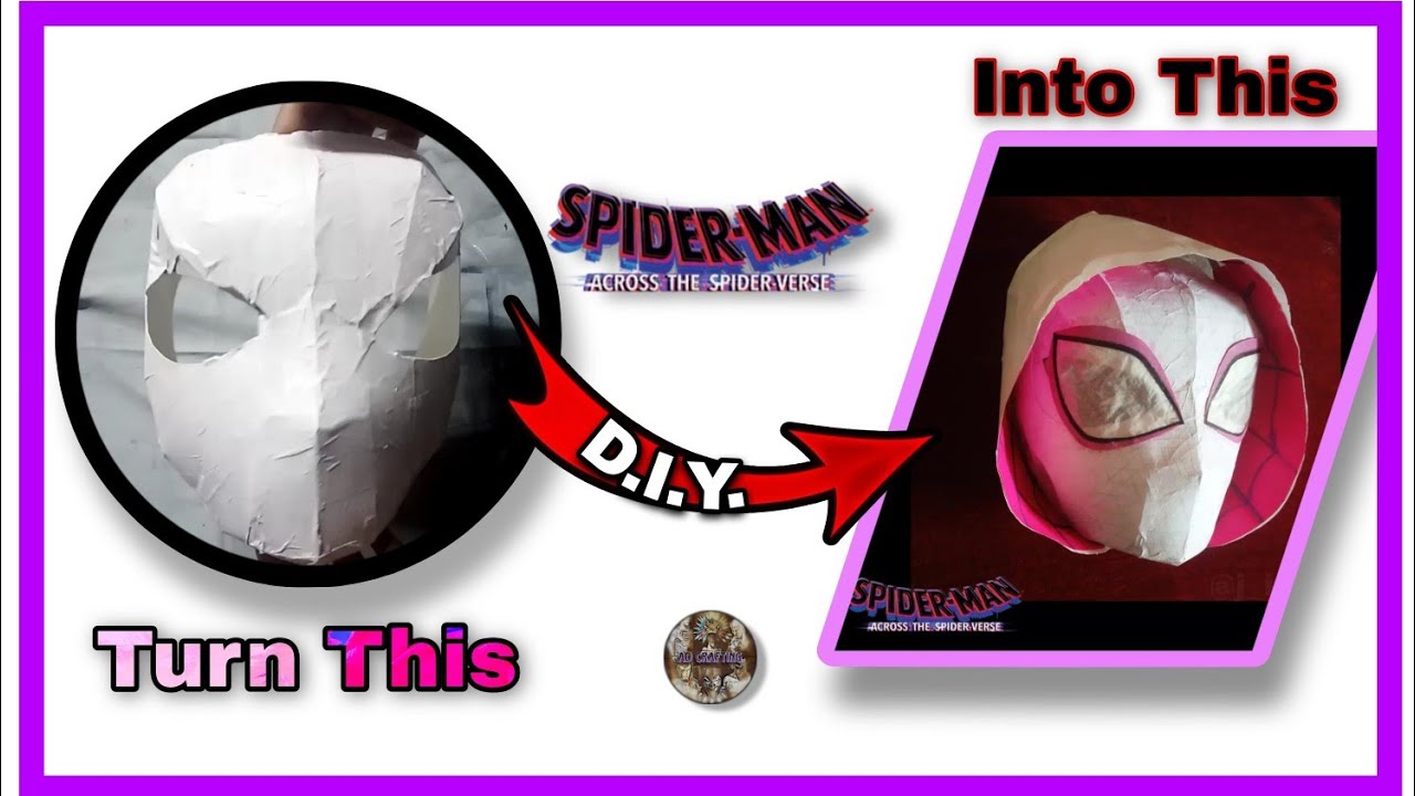 How to Make Spider-Gwen Mask with Cardboard #gwenstacy #diy # ...