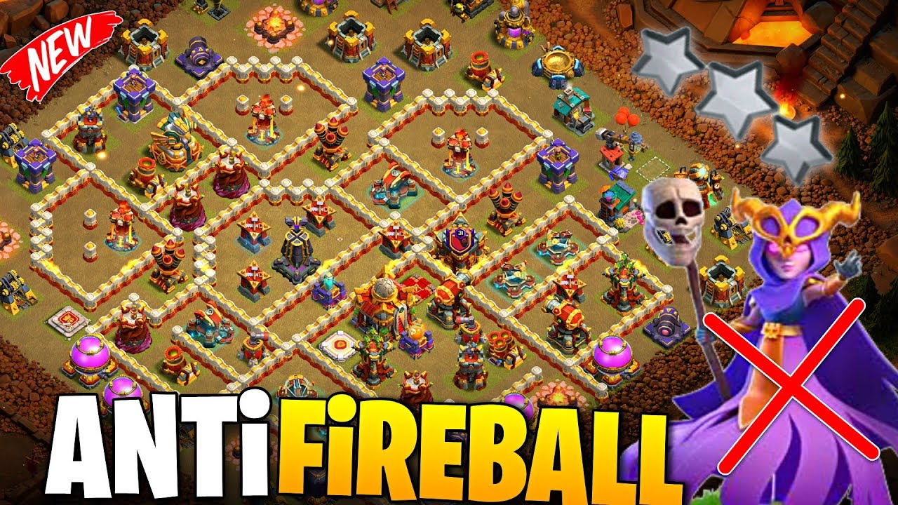 ANTI FIREBALL NEW ANTI 2 STAR MOST OP AND STRONG BASE LINK|TH16 WAR ...