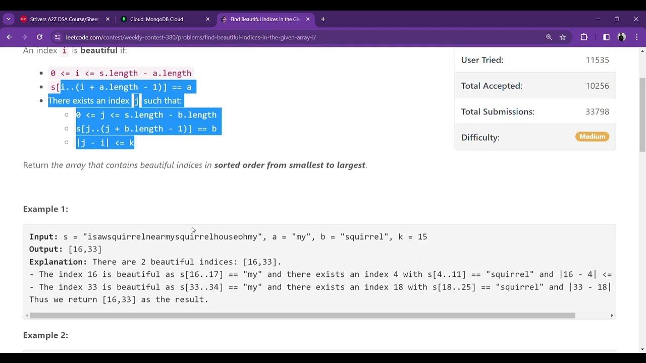 Leetcode Weekly Contest 380 Find Beautiful Indices In The Given Array I Easy Approach