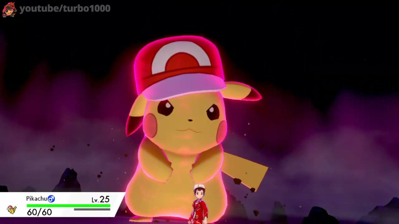 Kalos Cap Pikachu Cry + DYNAMAX Cry + Dynanax Animation | Pokemon Sword ...