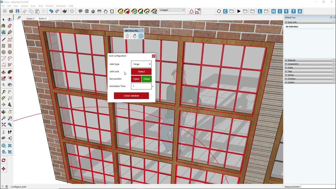Animate open doors in SketchUp - YouTube