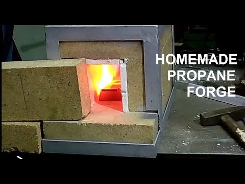 Homemade propane forge for blacksmithing/Gazowy piec kowalski