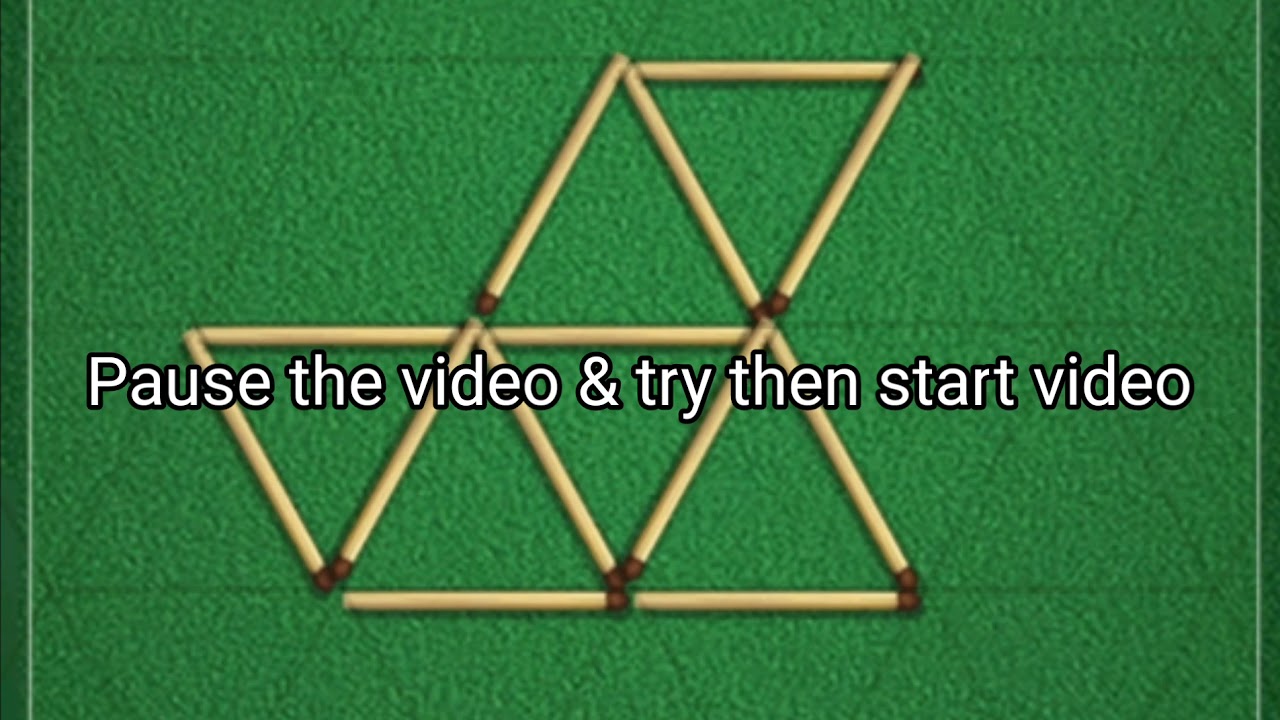 Matches Puzzle : Remove 3 matches to get 3 triangle || viral puzzle ...