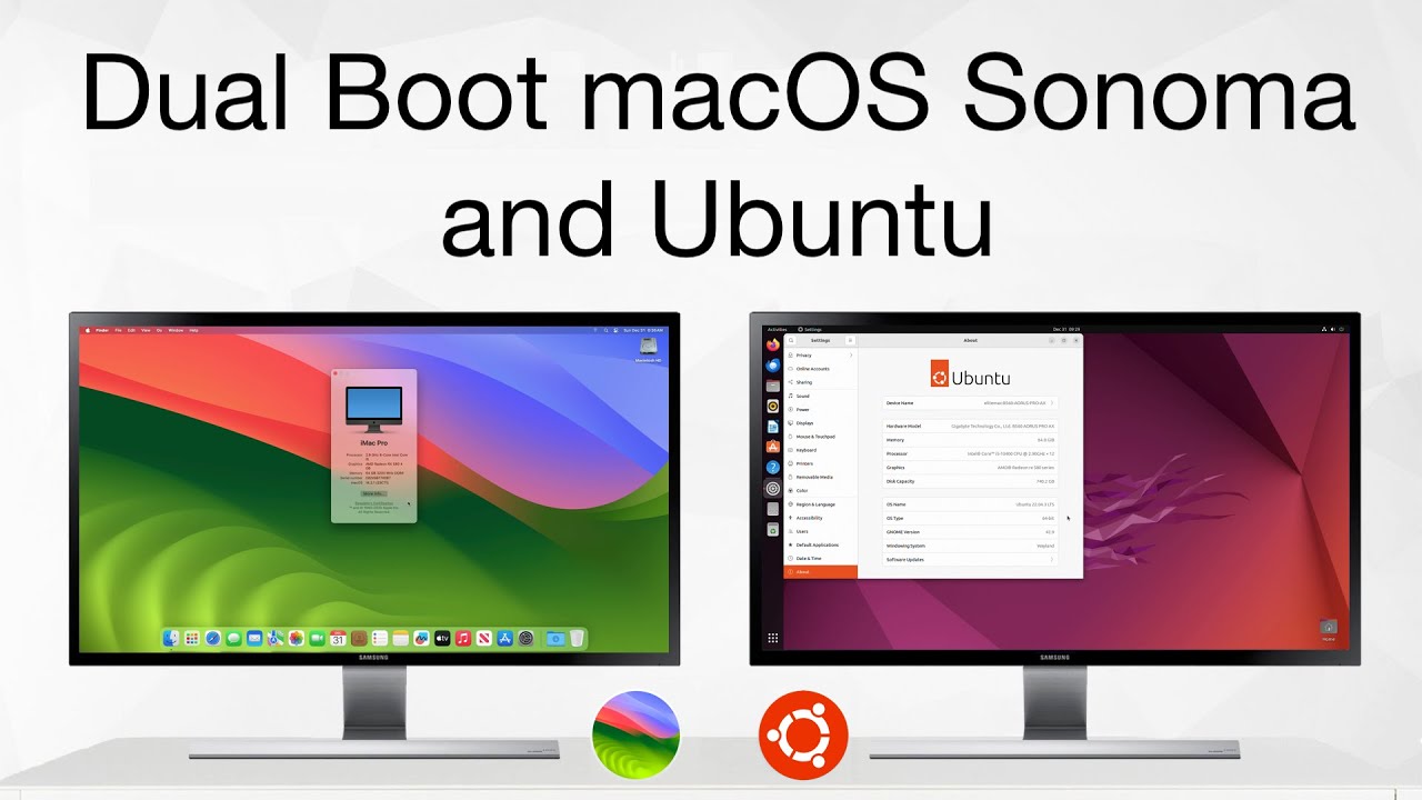 Dual Boot macOS Sonoma and Ubuntu on PC | Hackintosh - YouTube