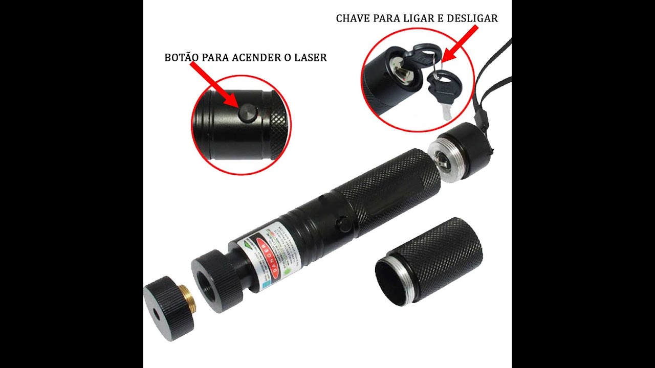 Laser Pointer Verde Longo Alcance Ultra Forte Recarregável - YouTube