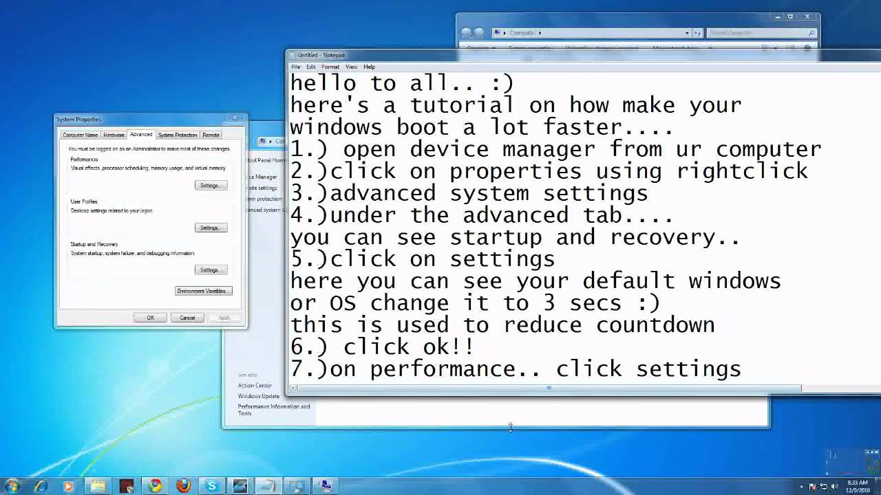 how to make windows 7 boot faster - YouTube