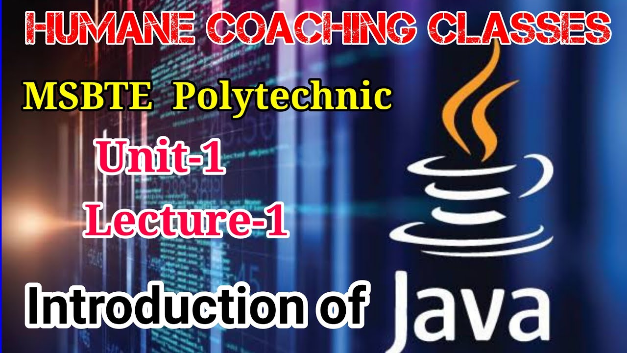 Java U 1 Lec 1 Day 1 Introduction Of Java Youtube 1768