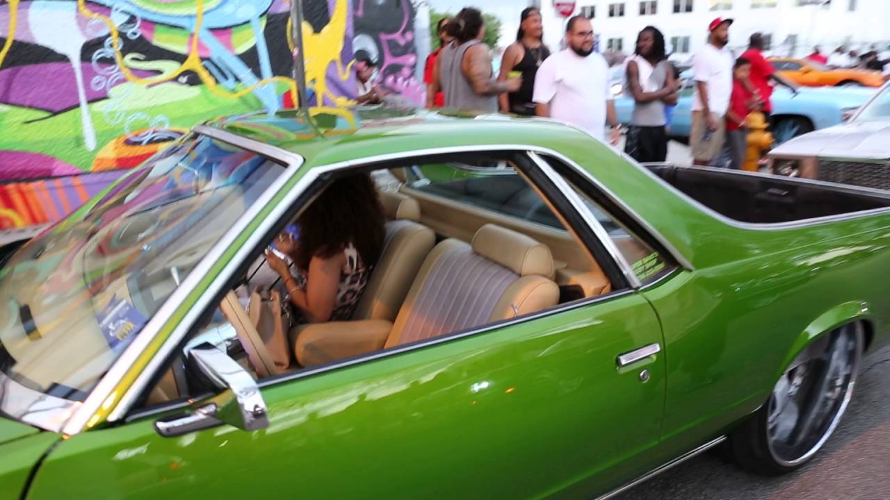 Green Apple Tubbed Out Tuckin El Camino at Donk Day 2016 - YouTube