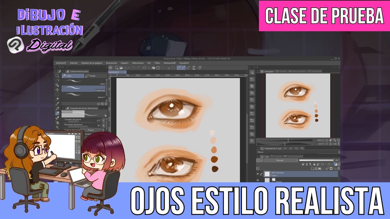 Clase de Prueba | Dibujo e Ilustración Digital Estilo Semi Realista 👁️ ...