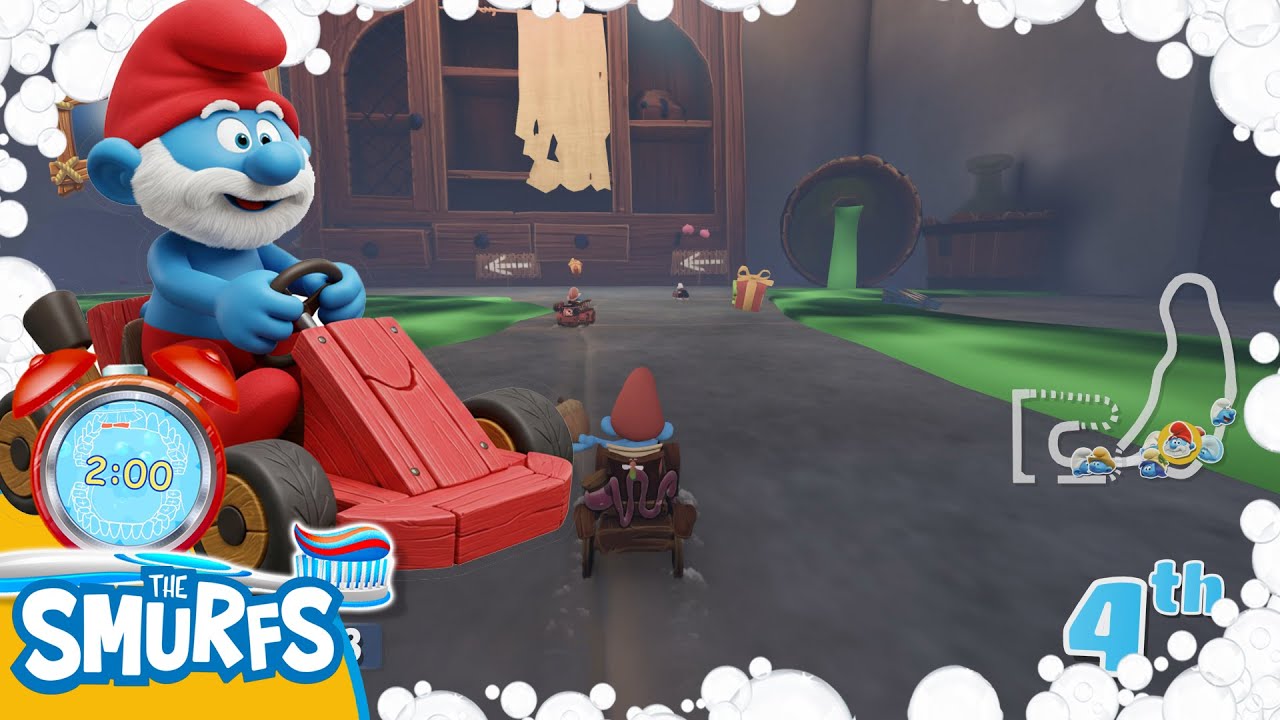 Papa Smurf Kart Racing 2 Minute Toothbrush timer with Music - YouTube
