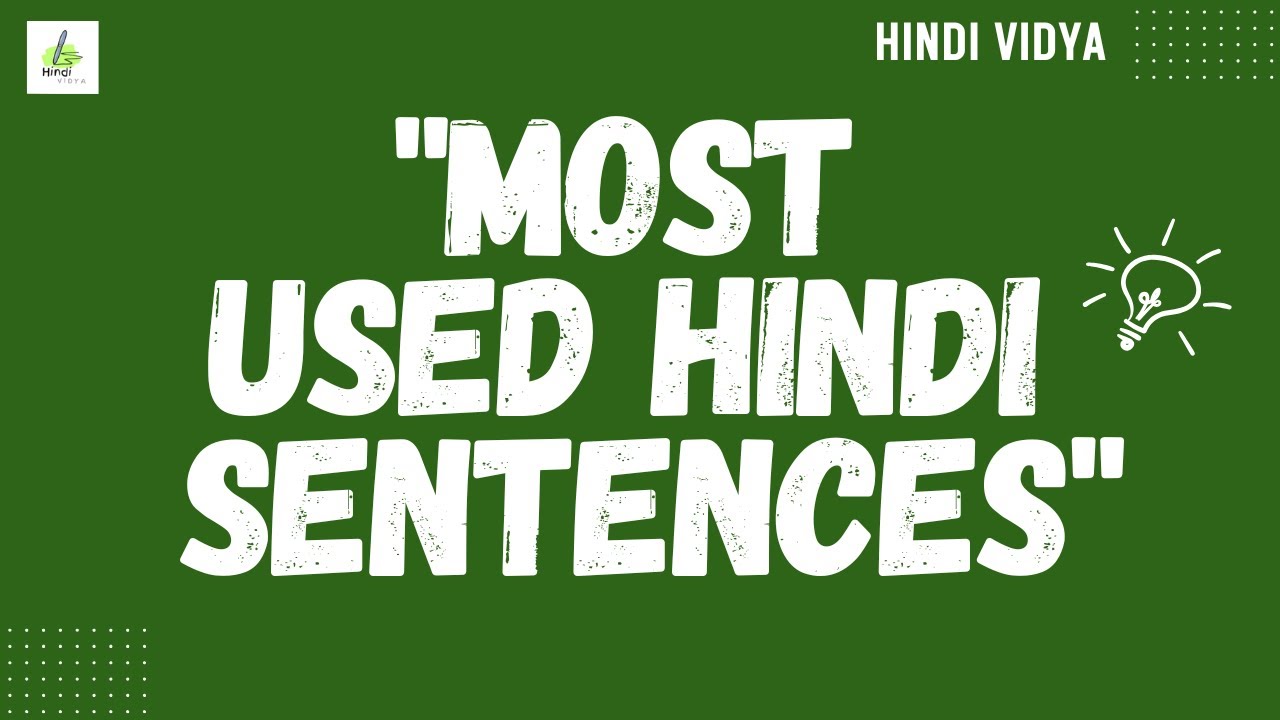 "Common Hindi Sentences for Daily Use | Learn Hindi Fast" / #hindi # ...