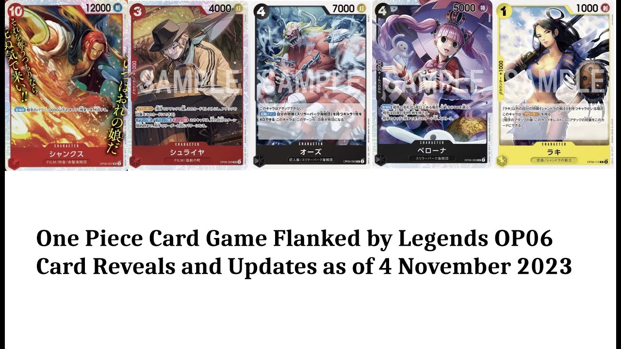 One Piece Card Game Flanked by Legends/Twin Champions OP06 Card Reveals ...