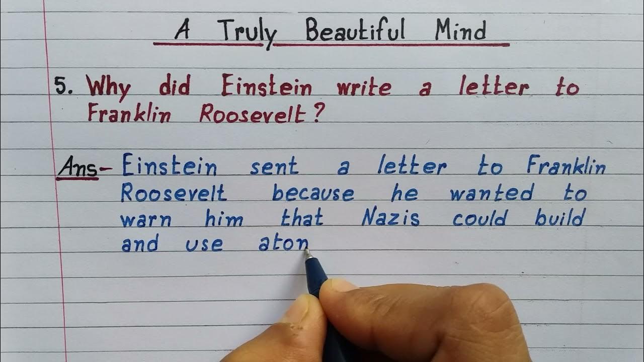 A Truly Beautiful Mind | 5. Why did Einstein write a letter to Franklin ...