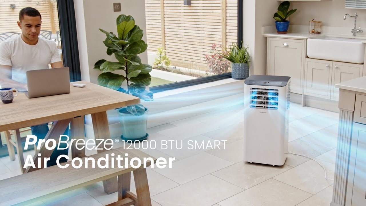 Pro Breeze 12,000 BTU 3-in-1 Portable Air Conditioner with Smart App ...