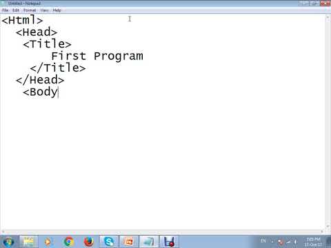 Simple Html Program, Html Basics Tutorial Part 5 - Youtube
