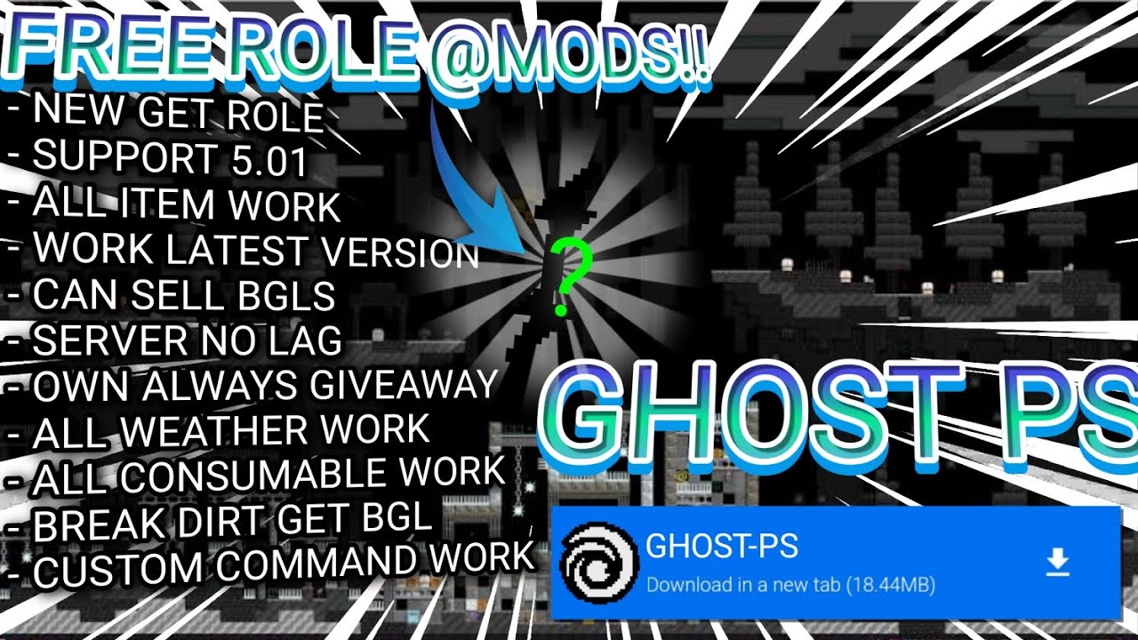 OMG!FREE ROLE @MODS!😱 ECONOMY STABLE🤑 SERVER [GHOST-PS]GROWTOPIA PRIVATE SERVER GTPS TERBARU ...