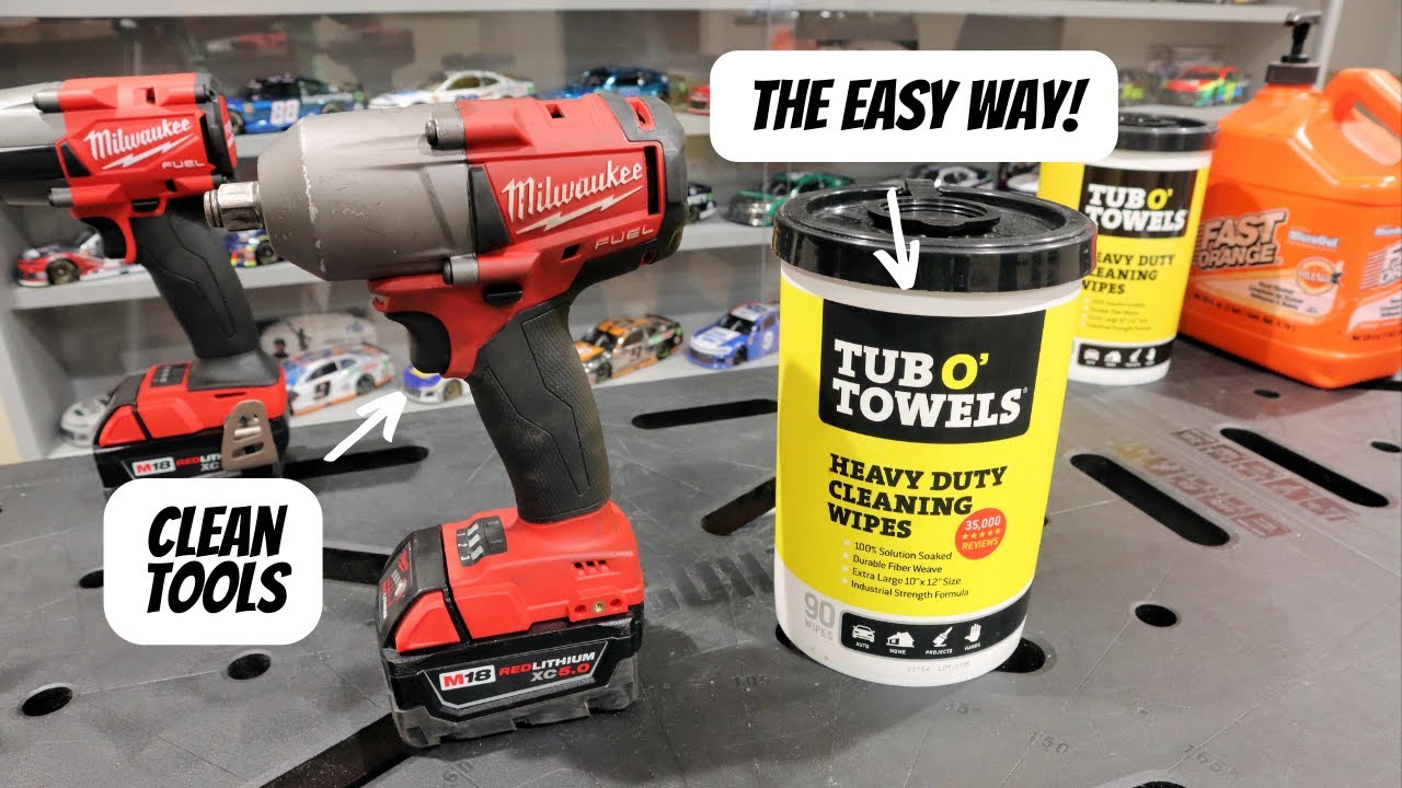 Clean Tools in 1 Minute the Easy Way | Tub O Towels TW90 Heavy-Duty ...