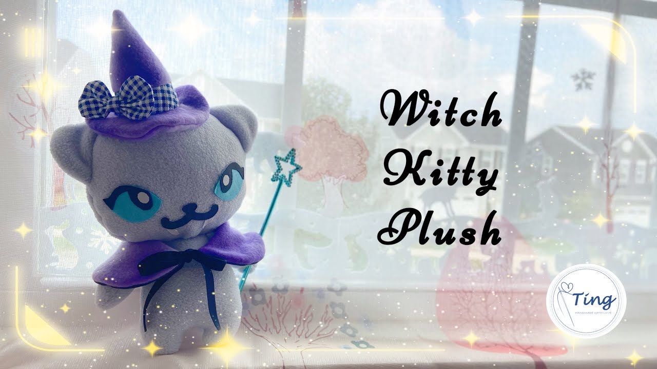 DIY Halloween Witch Kitty Plush Toy | 【FREE PATTERN DOWNLOAD】| Step-by ...
