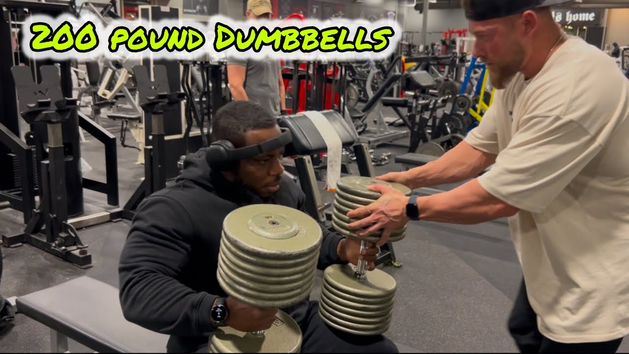 Took the 200 Pound Dumbbells for a Spin - YouTube