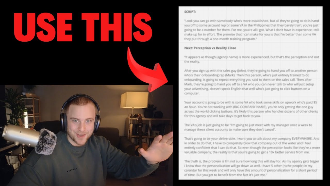 the exact script to get your first few clients ASAP if your starting out in SMMA - YouTube