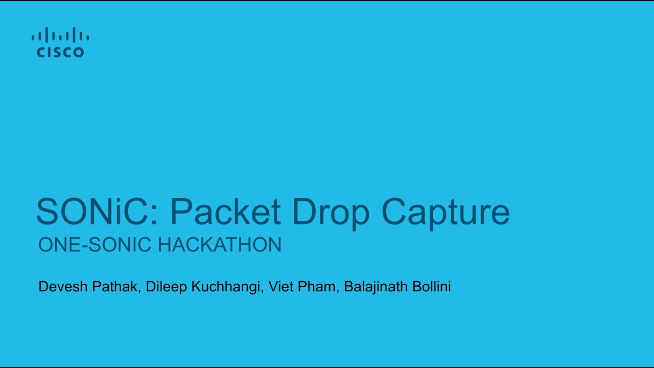 SONiC: Packet Drop Capture - 2022 SONiC Hackathon Team 6 Cisco - YouTube