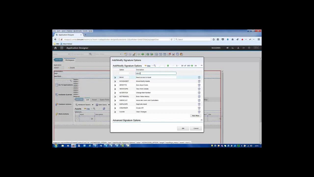 Maximo - Configuration for Asset view status history - YouTube
