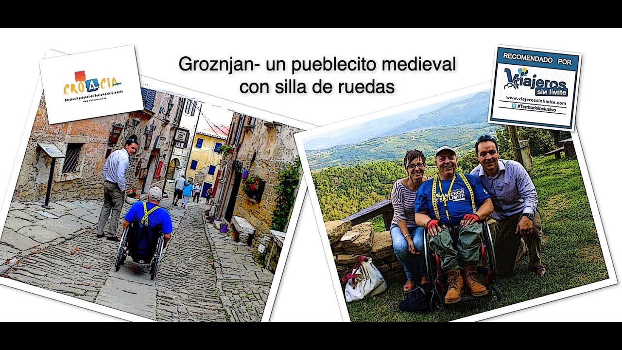 Groznjan a medieval village with wheelchair - YouTube
