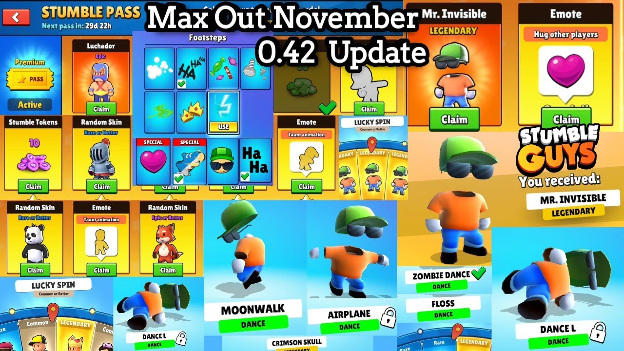 Stumble pass max out November month stumble guys 0.42 update ...