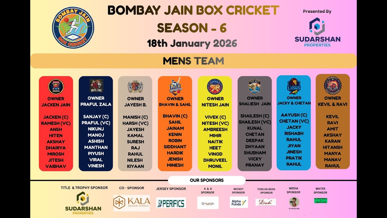 BOMBAY JAIN BOX CRICKET SEASON-6 [ MENS ] - YouTube