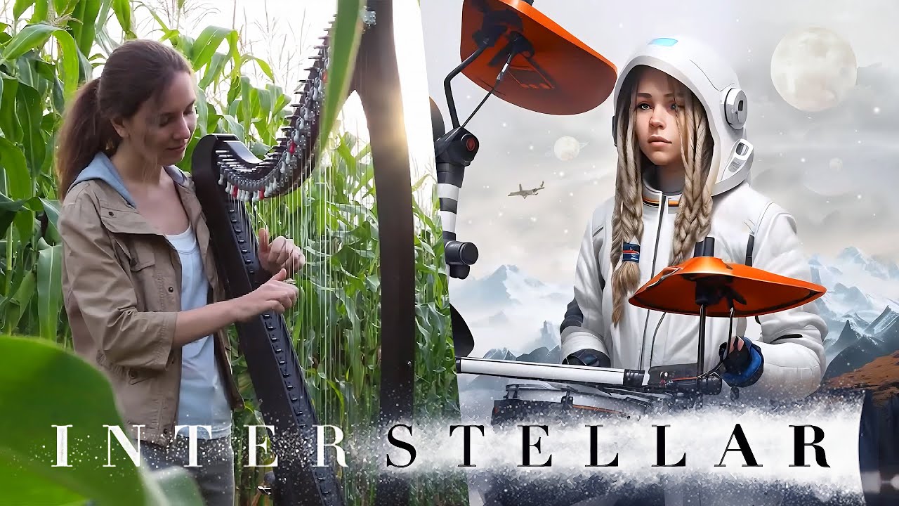 INTERSTELLAR theme soundtrack Drum & Harp Cover (Hans Zimmer) - BASS VERSION - !!! 2023 - YouTube