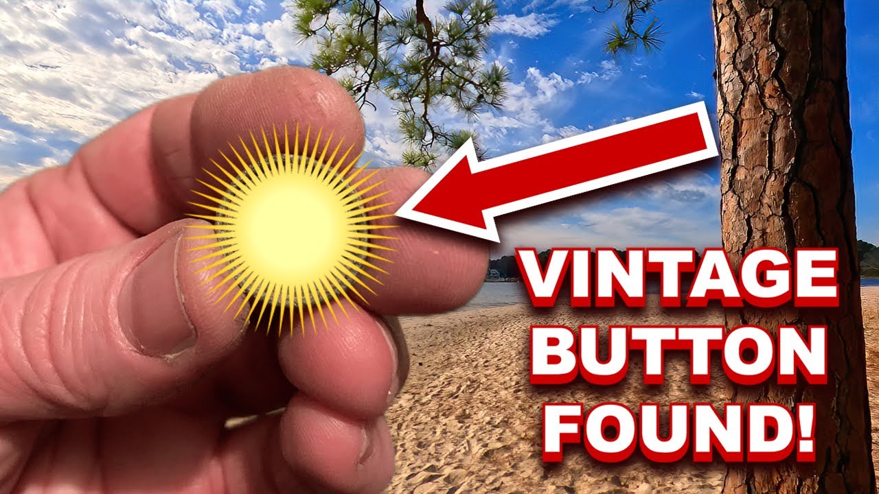 VINTAGE button FOUND | metal detecting beach - YouTube