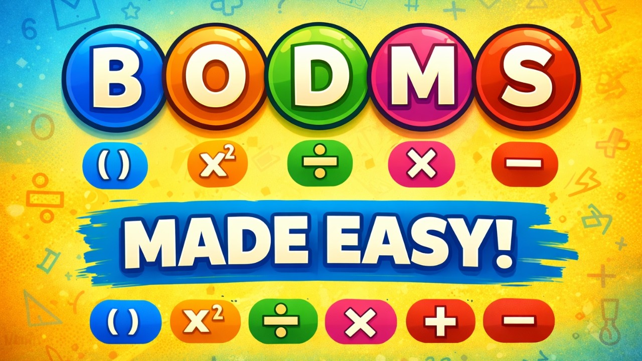 BODMAS Rule Explained Simply | Order of Operations for Beginners - YouTube