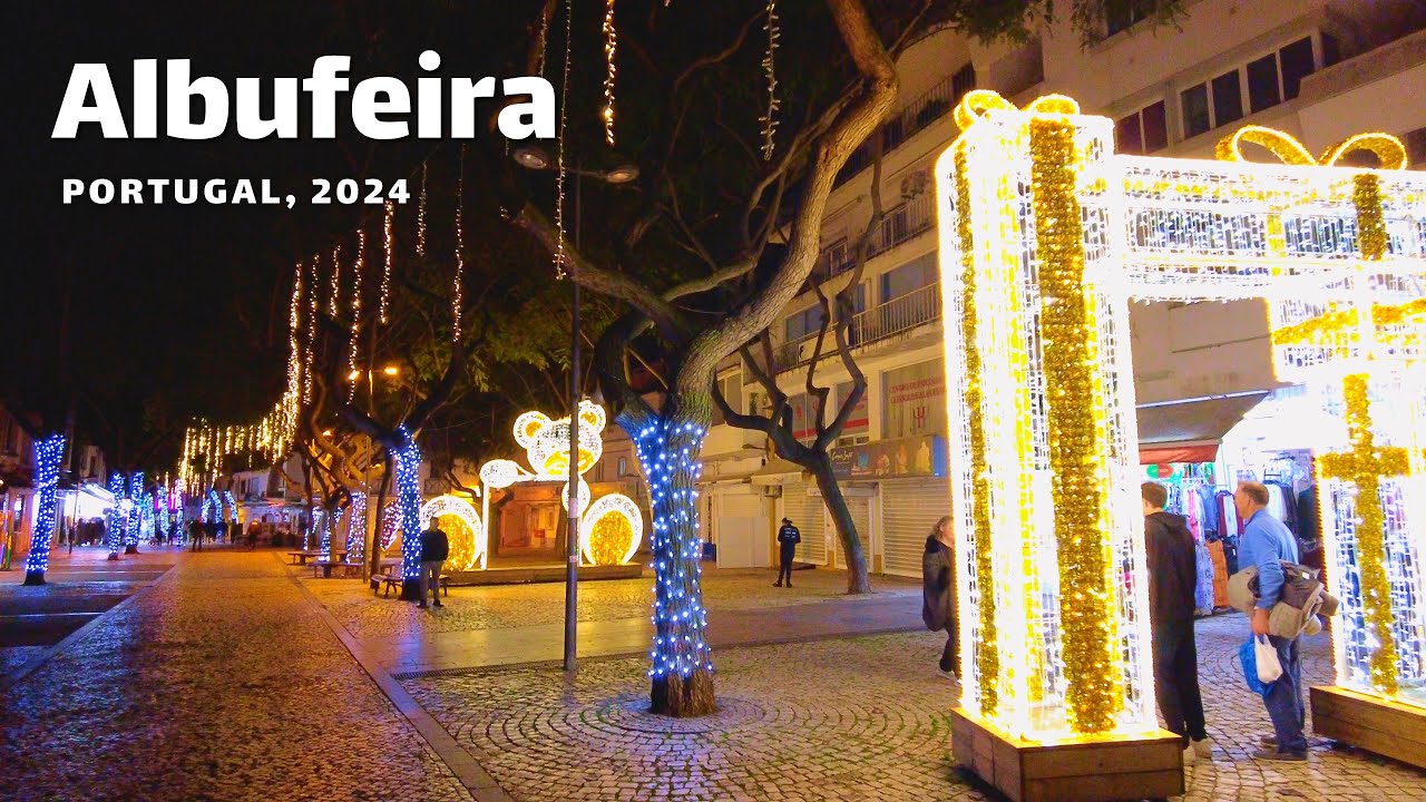 🇵🇹 Albufeira, Old town and Strip Christmas Light – January 2024 ...