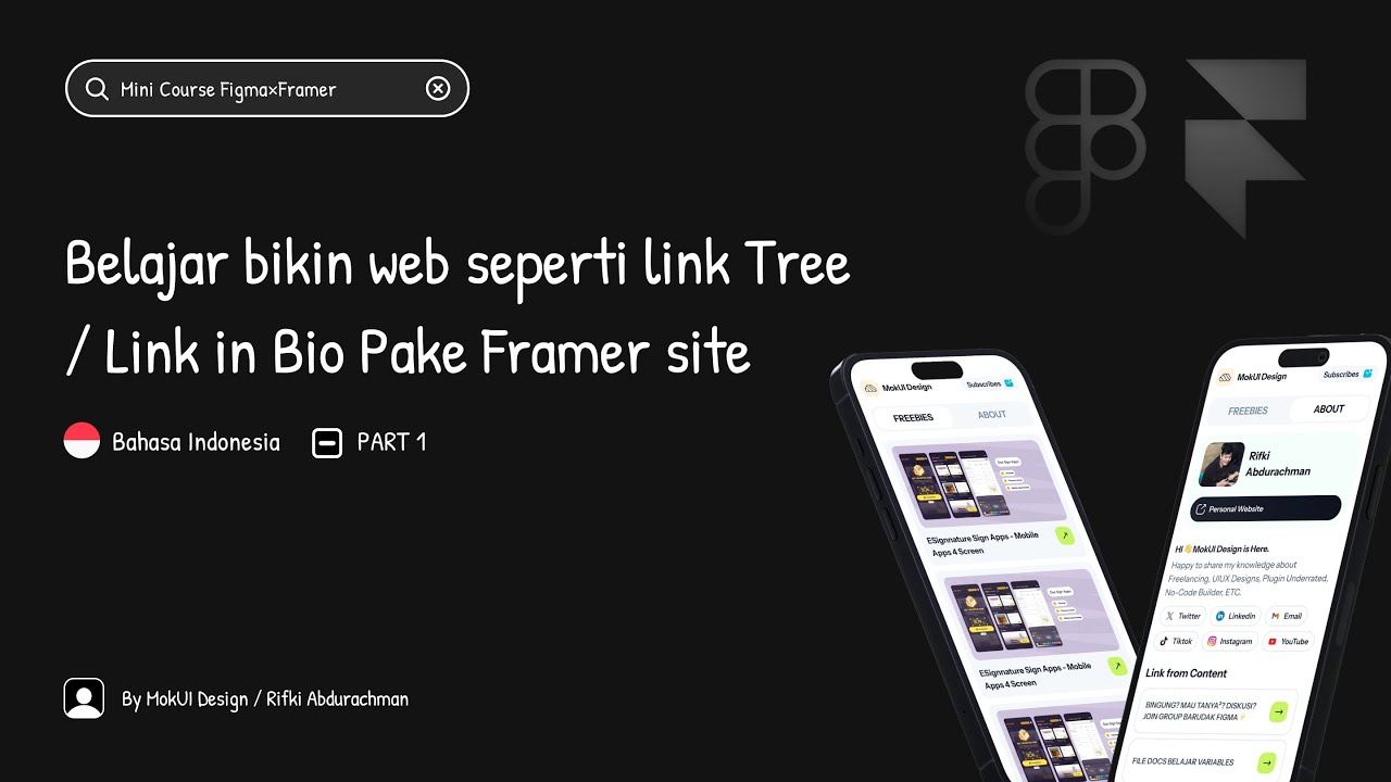 PART 1 - Tutorial Framer Indonesia - Buat Website Link in Bio dari ...