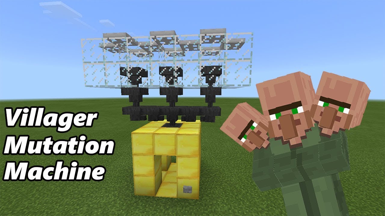 VILLAGER MUTATION MACHINE | Minecraft PE Redstone Creation - YouTube