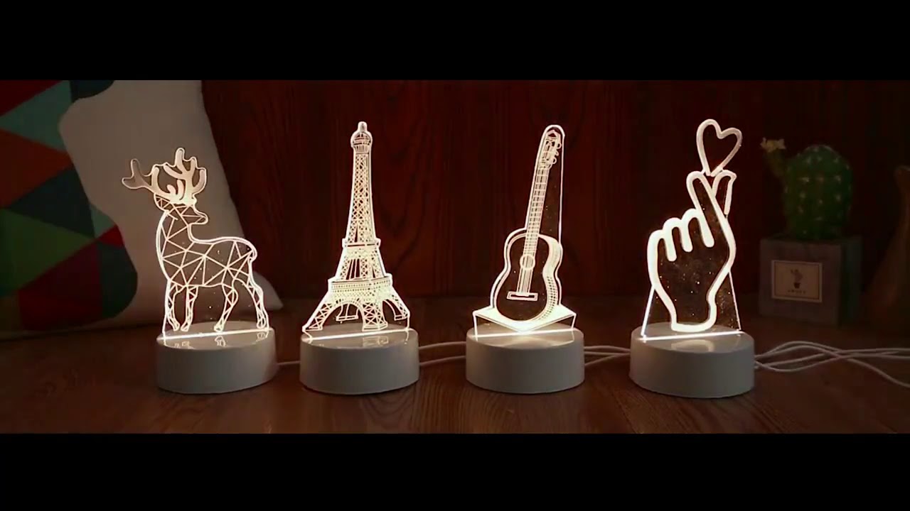 3D Creative LED Lamp - YouTube