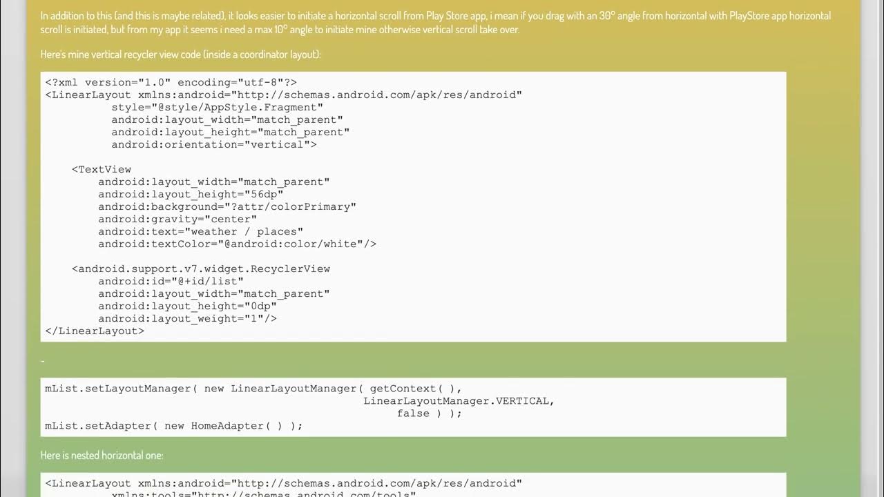 Nested recyclerview view like play Play Store app - YouTube