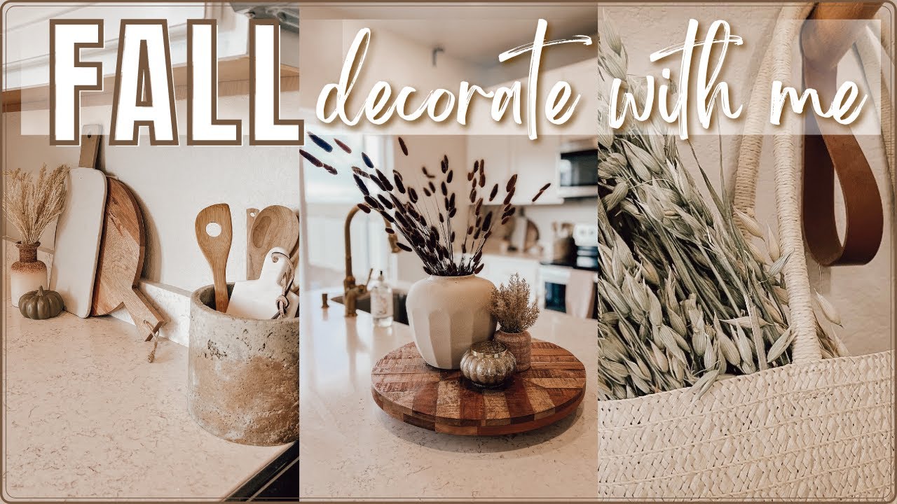 🍂 FALL 2022 DECORATE WITH ME! // cozy fall decorating ideas // kitchen ...