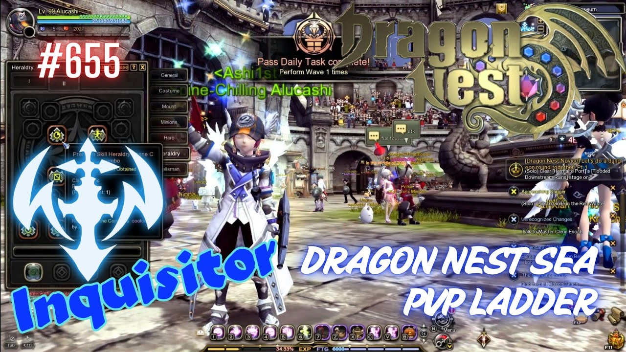 #655 Inquisitor With Skill Build Preview PVP Ladder ~ Dragon Nest SEA - YouTube